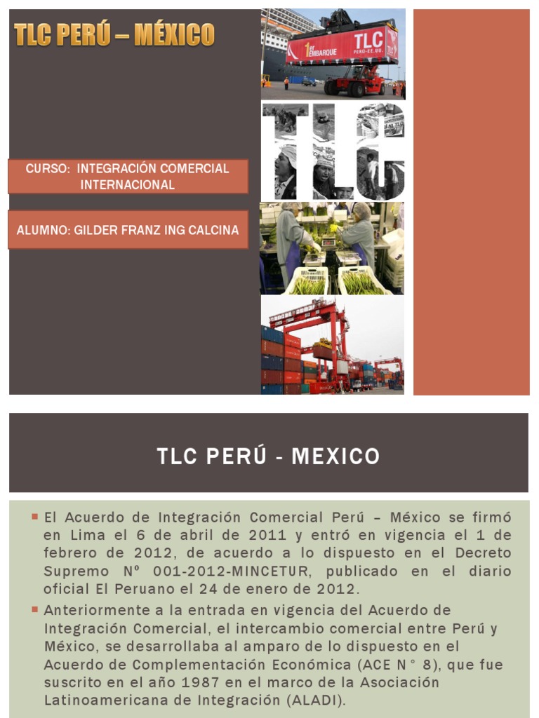 TLC Perú - México | PDF | Exportaciones | Competitividad