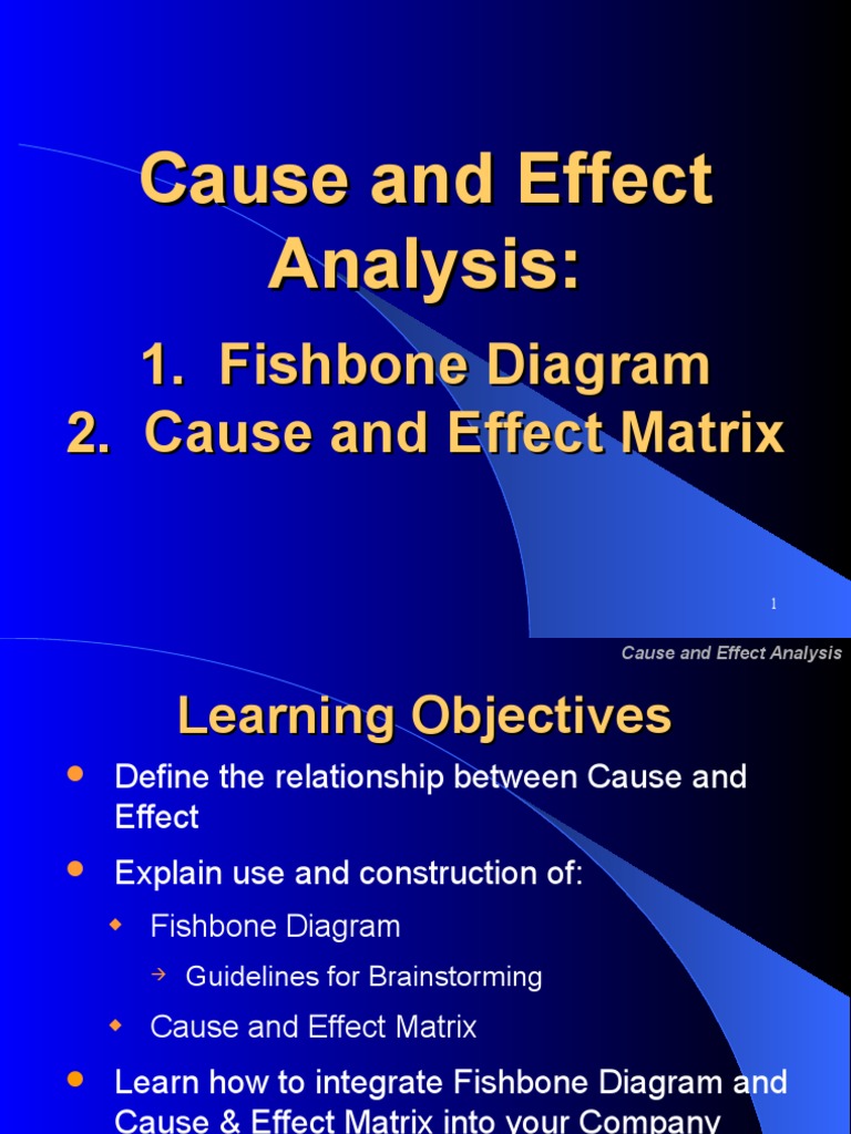 Cause and Effect Analysis - How It Is Work Out | PDF | Causality ...
