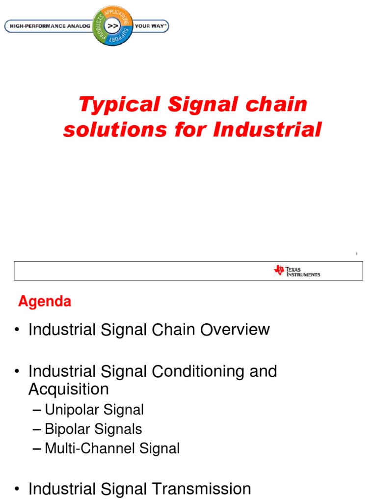 1856.typical Signal Chain Solutions For Industrial | PDF | Analog To ...