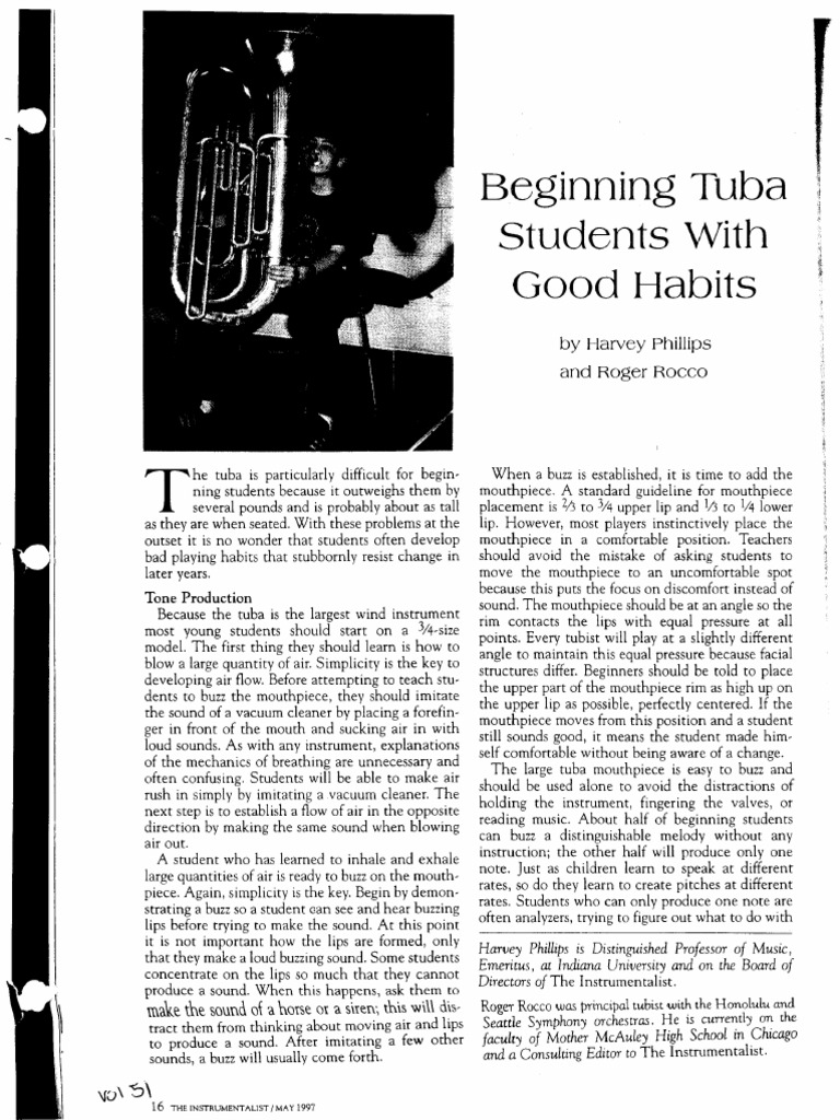 Beginning Tuba | PDF | Tuba | Brass Instruments