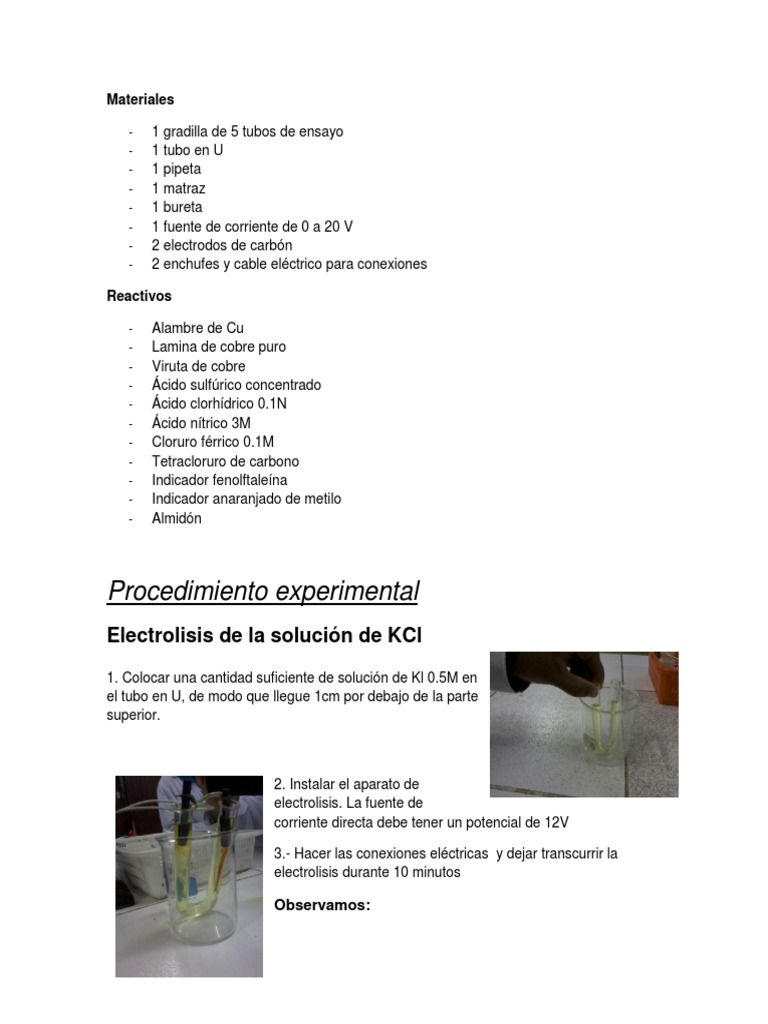 Informe de Quimica Numero 8 | PDF | Redox | Electrodo