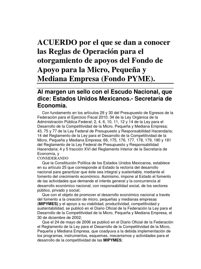 Bases de Fondo Pyme | PDF | Pequeñas y medianas empresas | Presupuesto