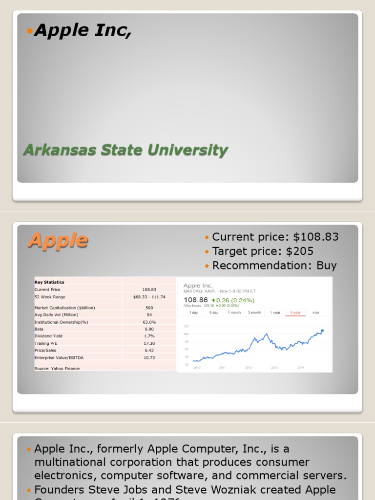 Final Presentation Apple | PDF | Apple Inc. | Cost Of Capital