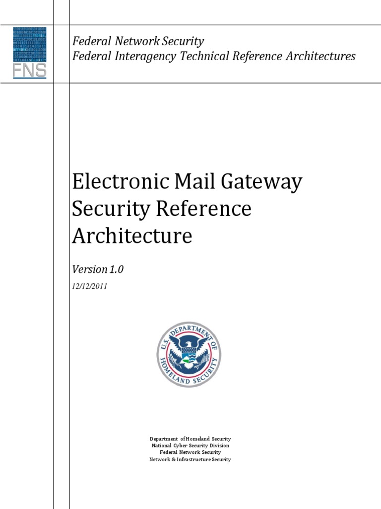 Email Gateway Security Reference Architecture v1 0 | PDF | Email ...