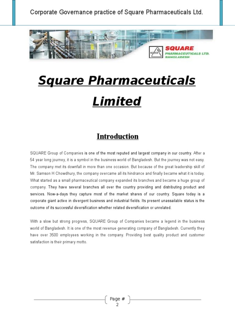 Corporate Governance of Square Pharmaceuticals | PDF | Corporate ...