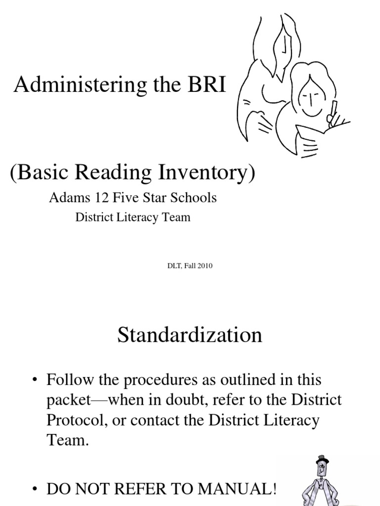 Administering The BRI: Adams 12 Five Star Schools | PDF | Reading ...
