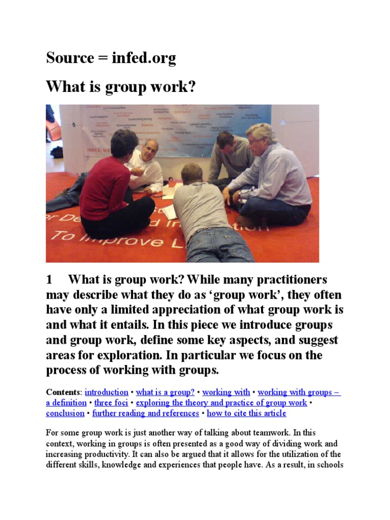 What Is Group Work | Download Free PDF | Social Group | Thought