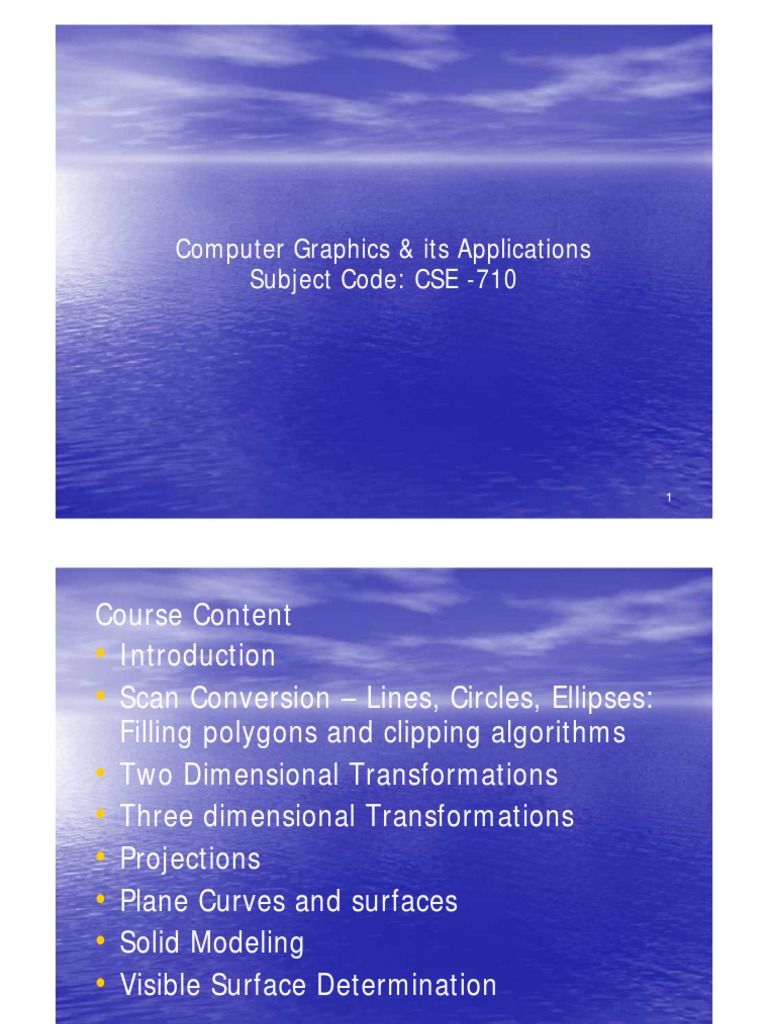 Computer Graphics Lec 1 Download Free Pdf Computer Graphics