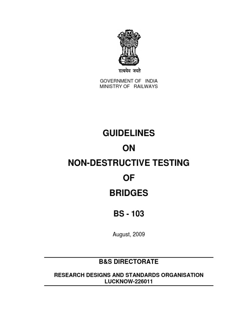 Guidelines for NDT of Bridges | PDF | Nondestructive Testing | Concrete