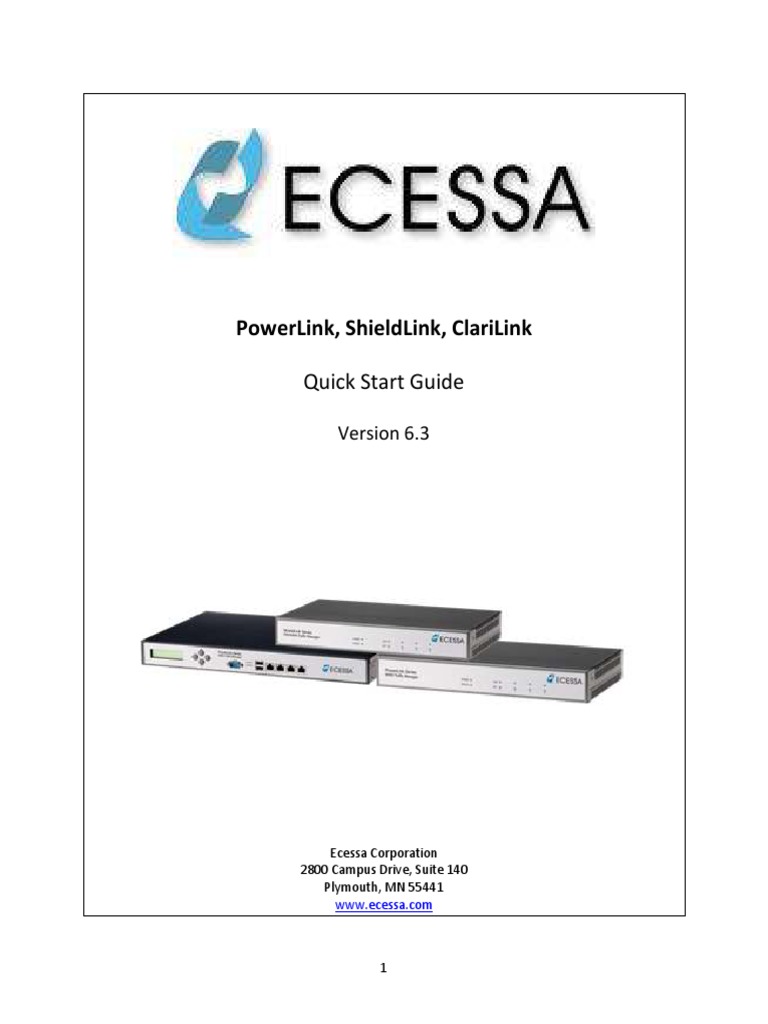 Ecessa PowerLink Series SW v3.0 Reference Manual | PDF | Port (Computer ...