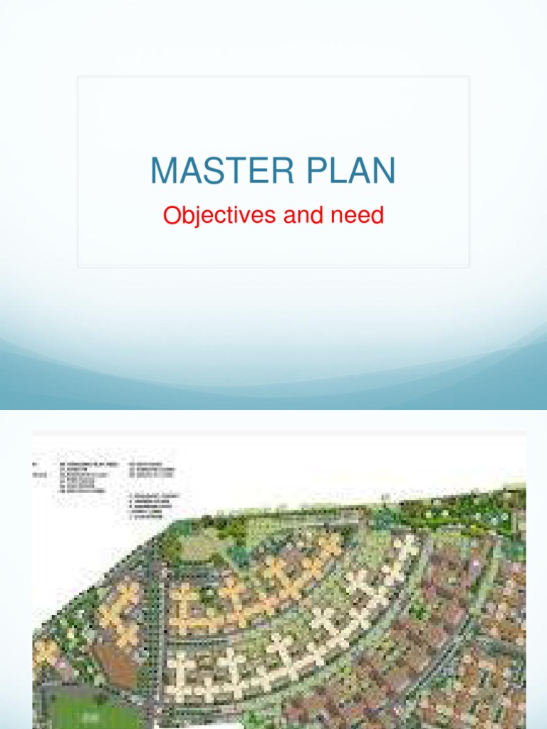 Master Plan: Objectives and Need | PDF | Map | Suburb