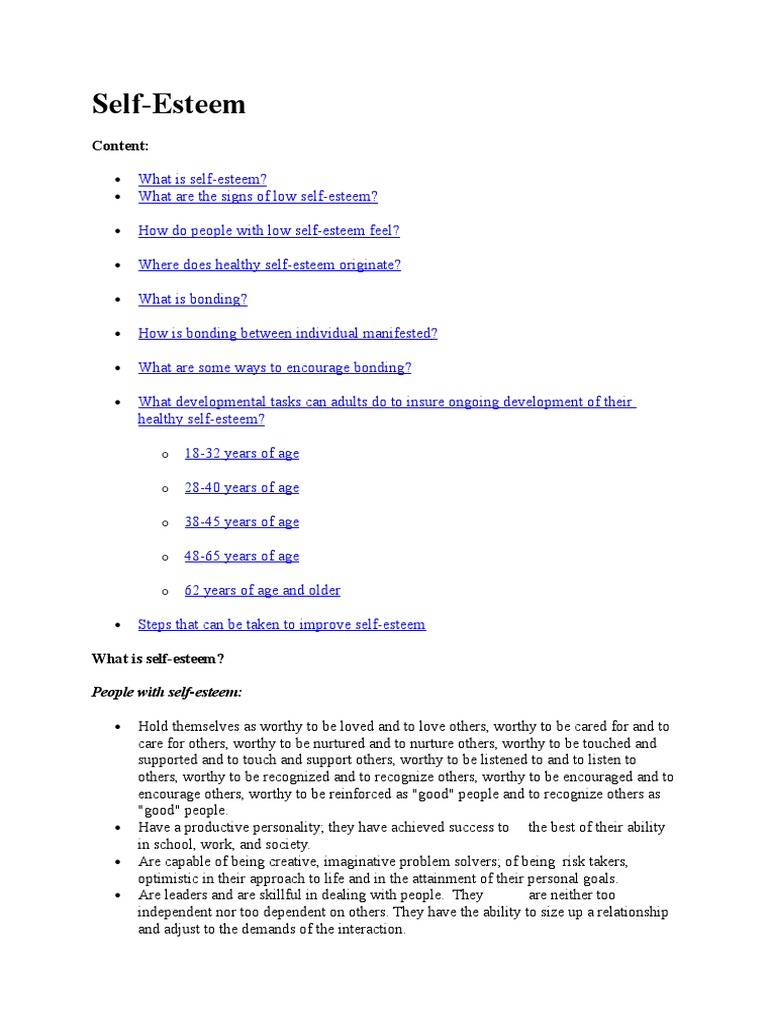 Understanding Self-Esteem: A Comprehensive Look at Developing and ...