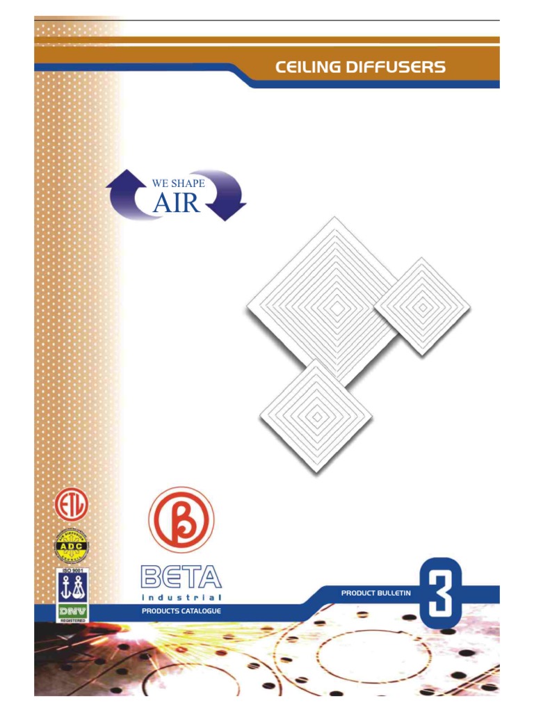 Ceiling Diffusers | PDF | Hvac | Duct (Flow)