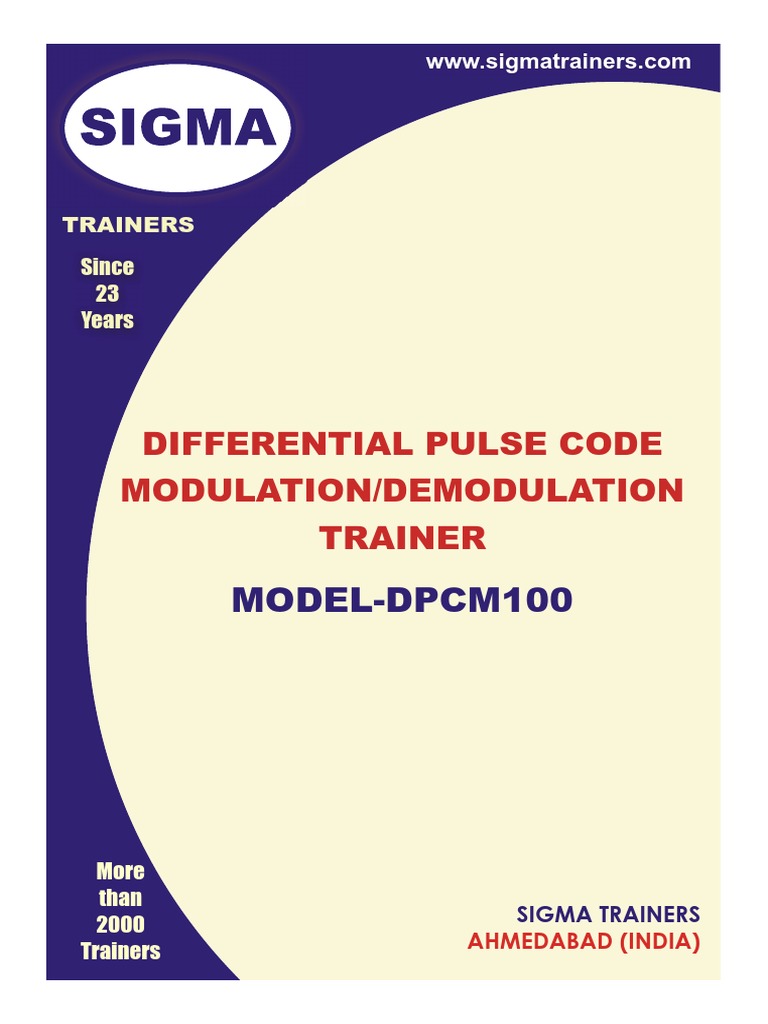 Model-Dpcm100: Differential Pulse Code Modulation/Demodulation Trainer ...