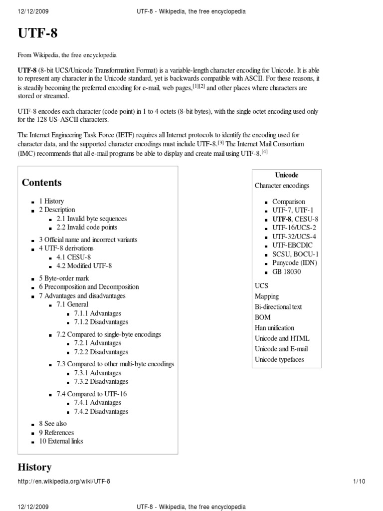 Utf-8 - Wikipedia, The Free Encyclopedia | PDF | Character Encoding | String (Computer Science)