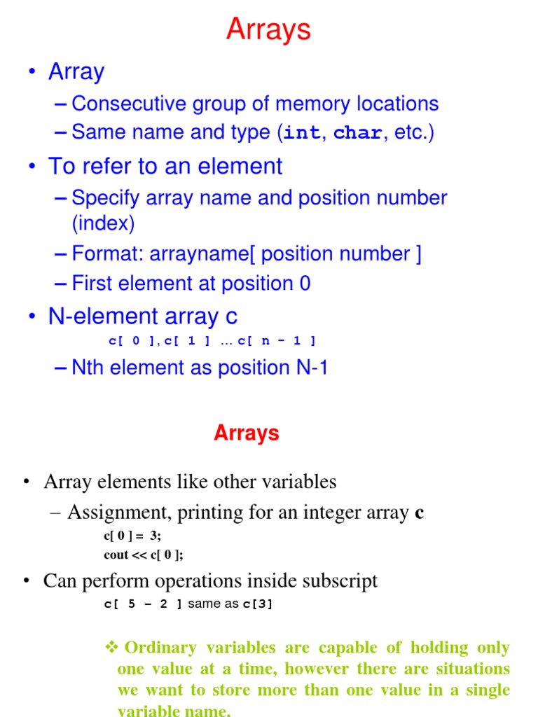 Arrays | Pointer (Computer Programming) | Array Data Structure