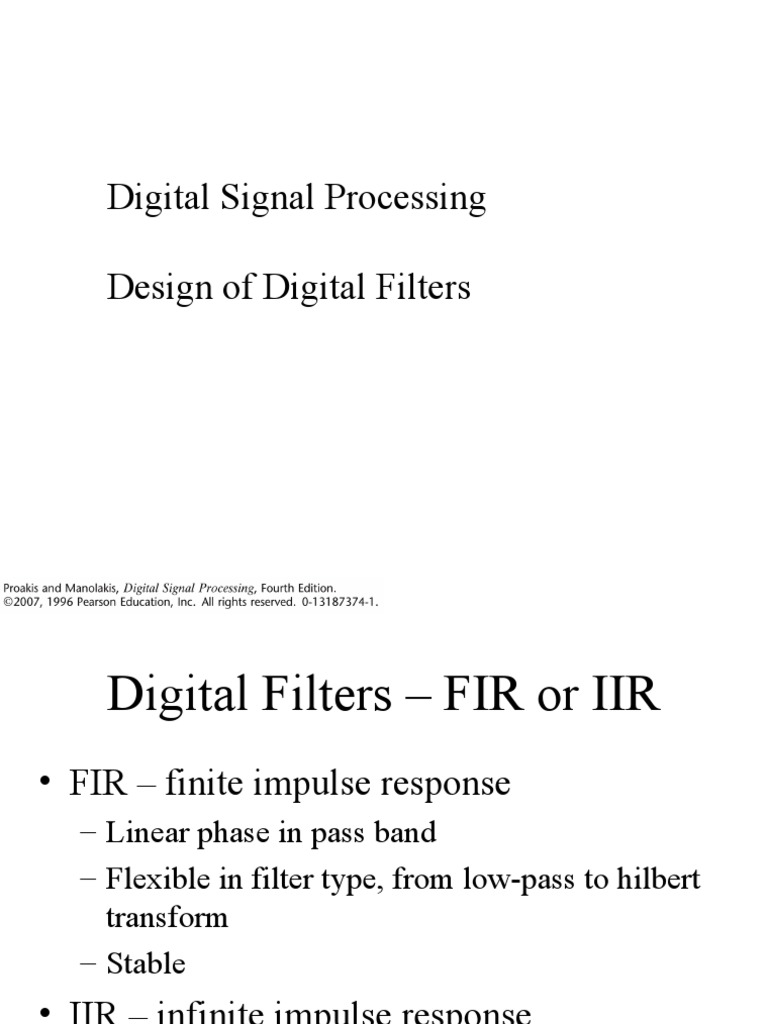 Dsp Chapter 10 Pdf Digital Signal Processing Electronic Engineering