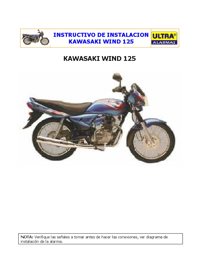 Instalación Alarma Kawasaki Wind 125 | PDF | Tecnología