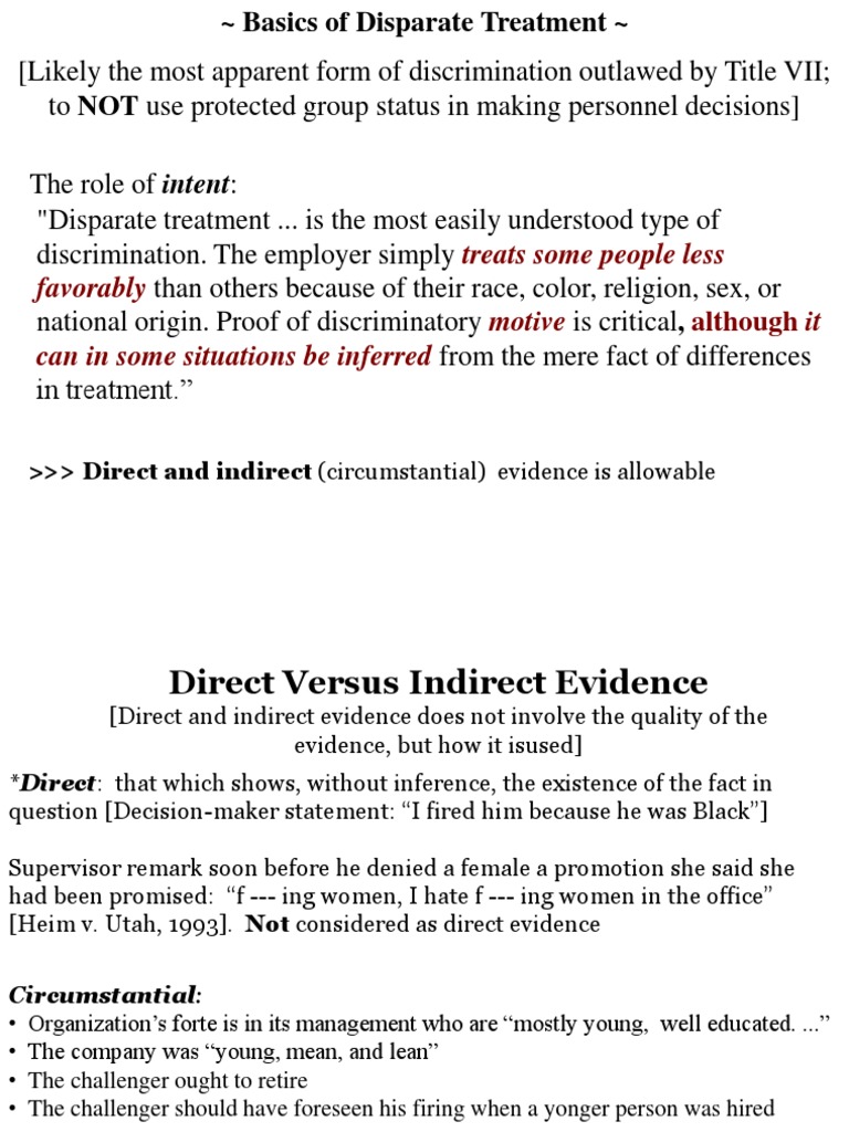 Disparate Treatment | PDF | Disparate Treatment | Virtue