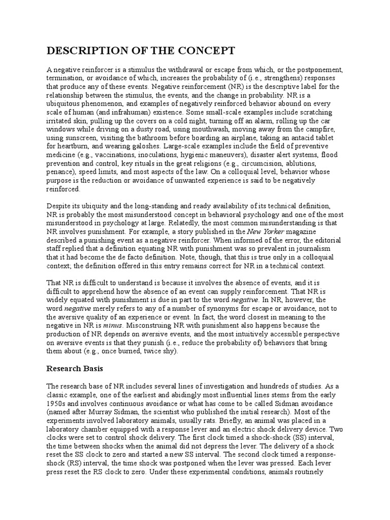 Negative Reinforcement | PDF | Reinforcement | Attention Deficit ...