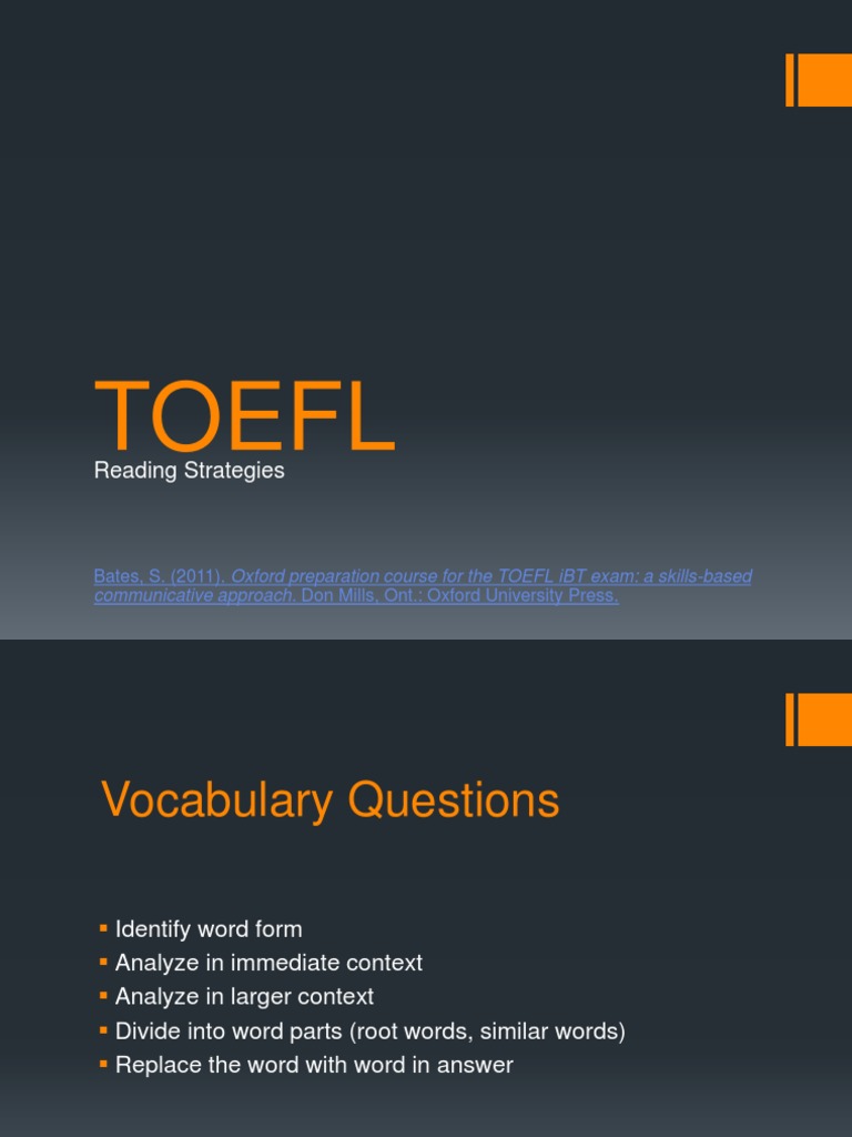 Toefl Reading Question Types 1 | PDF | Question | Calorie