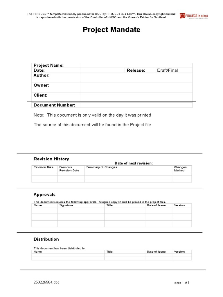 Project Mandate | Computing | Technology