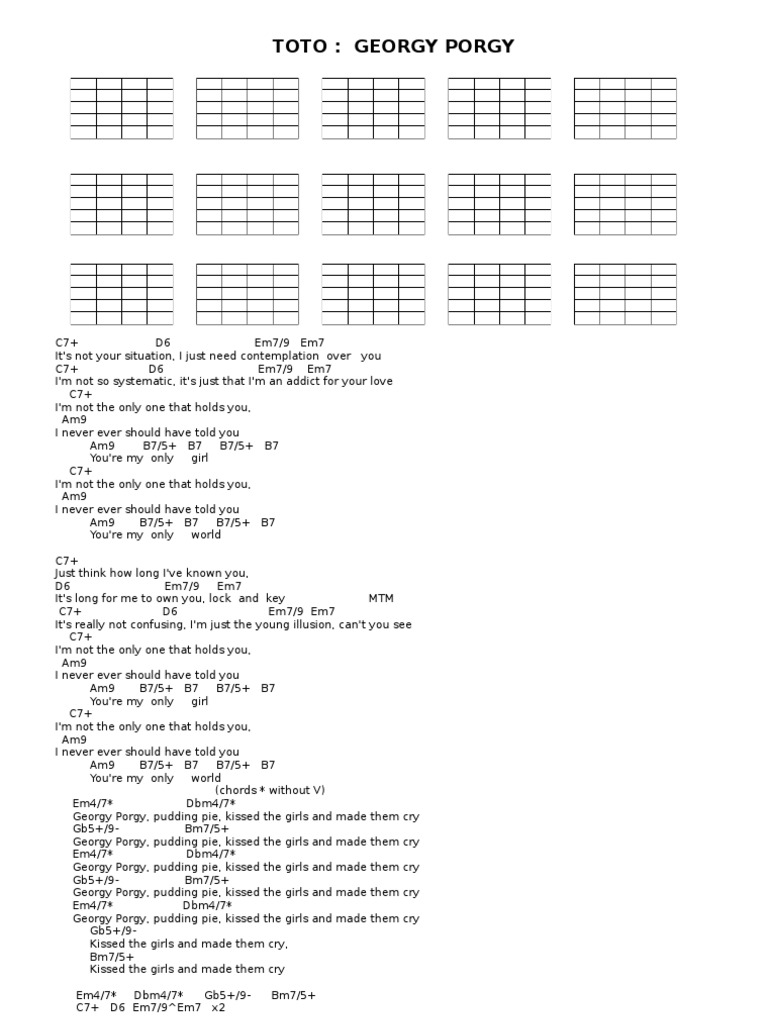 TOTO - Georgy Porgy | PDF