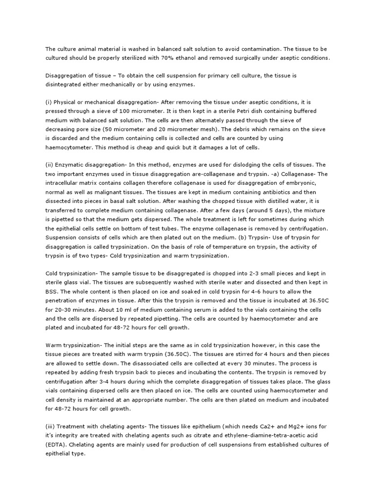 Trypsinization | Cell Culture | Earth & Life Sciences