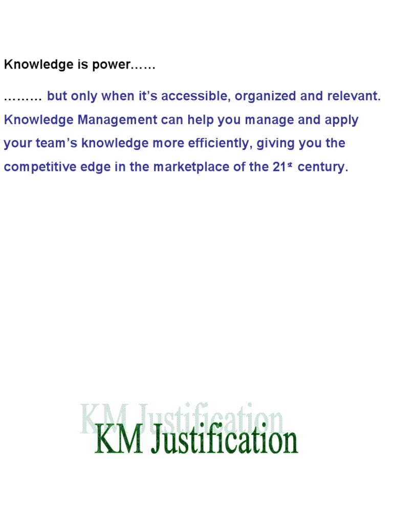 Knowledge Is Power | PDF | Information Technology | Strategic Management