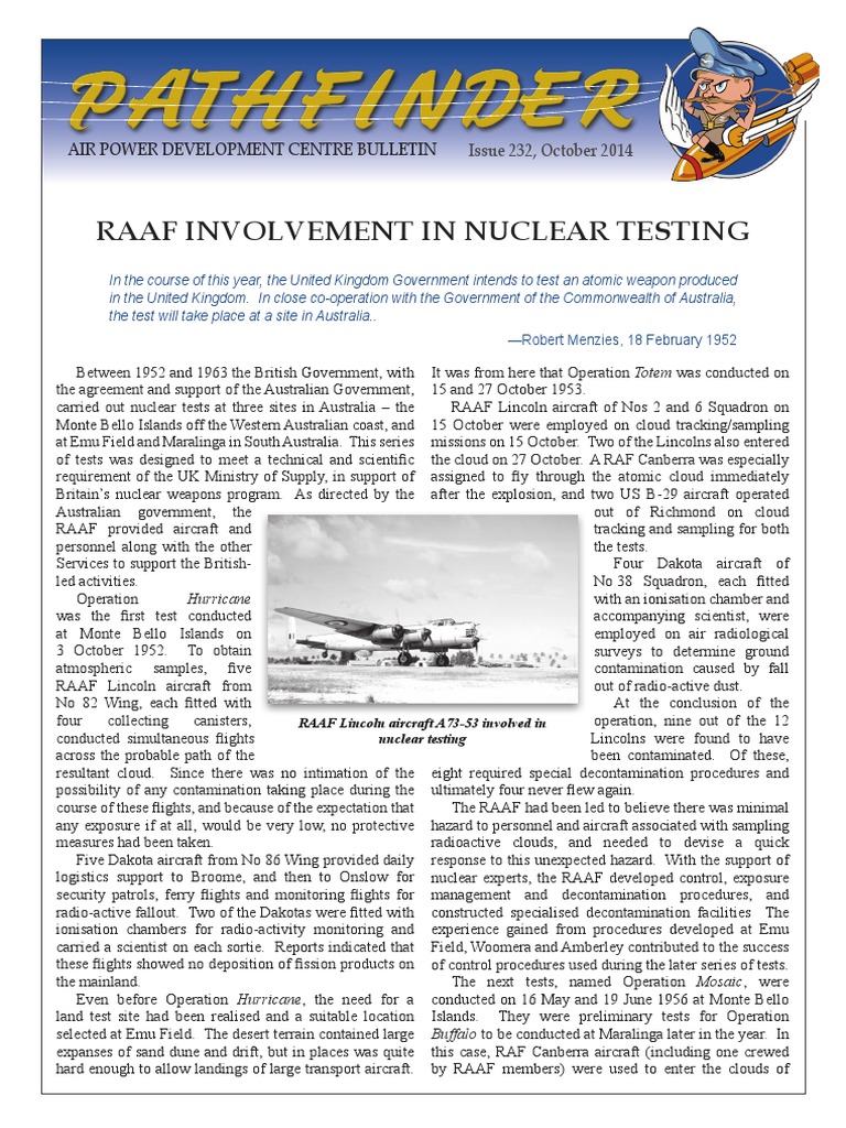 RAAF Nuclear Testing | PDF | Nuclear Warfare | Nuclear Weapons