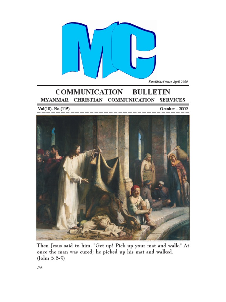 Communication Bulletin: Myanmar Christian Communication Services | PDF