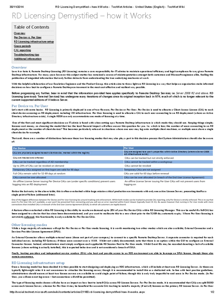 RD Licensing Explained for IT Admins | PDF | Remote Desktop Services ...