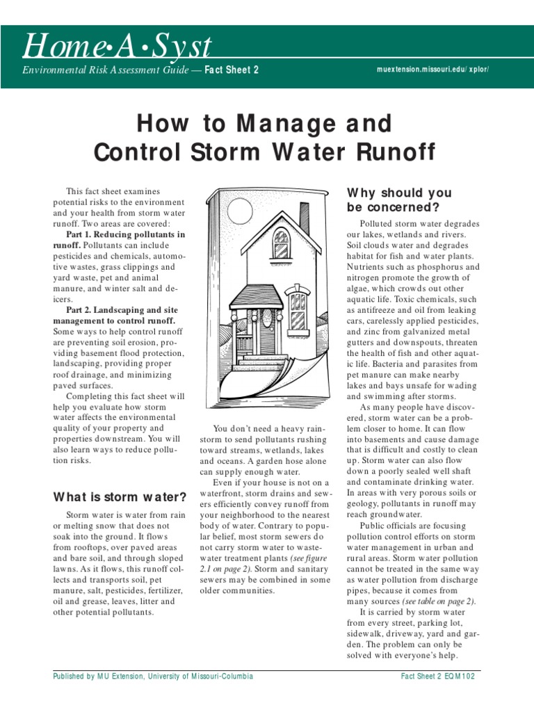How To Manage and Control Storm Water Runoff | PDF | Stormwater | Water ...