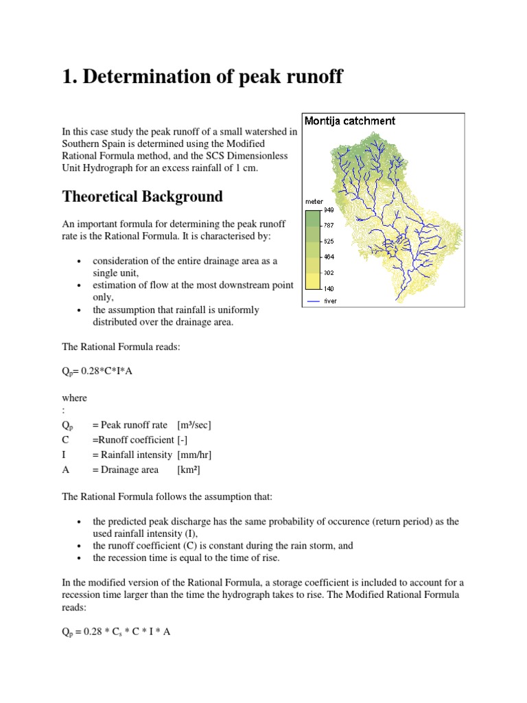 Peak Runoff Calculation Methods | PDF | Drainage Basin | Surface Runoff