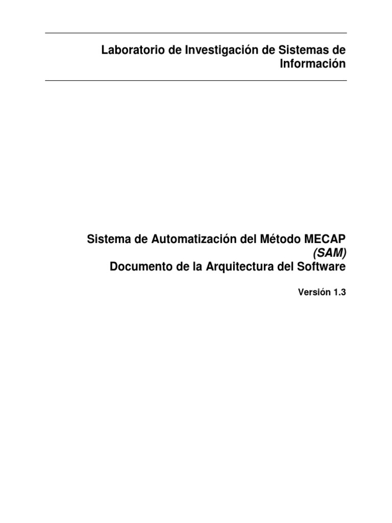 Arquitectura de Sistema SAM | PDF | Modelo – Vista – Controlador ...