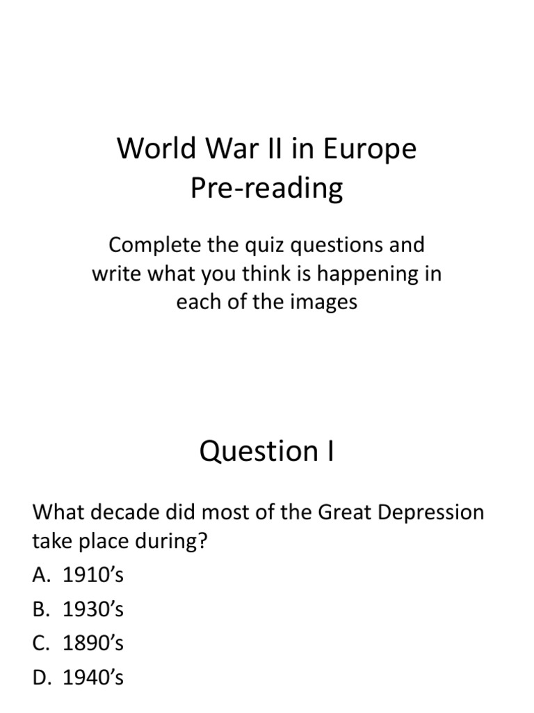 World War II in Europe | PDF