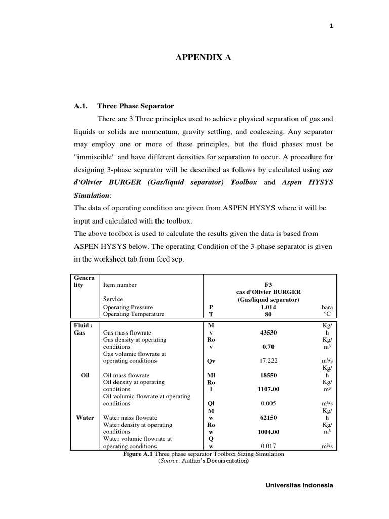 Appendix A: A.1. Three Phase Separator | PDF | Heat Exchanger | Pump