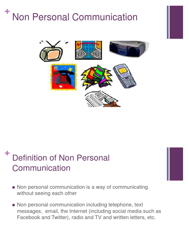 Non Personal Communication | PDF | Social Science | Wellness