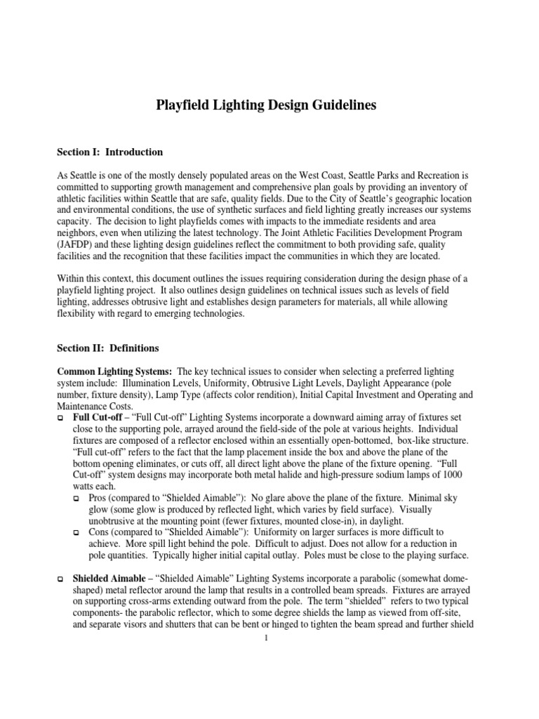 Lighting Design Guidelines | PDF | Lighting | Specification (Technical ...