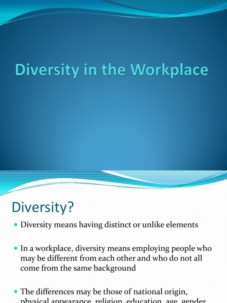 Diversity in The Workplace | PDF