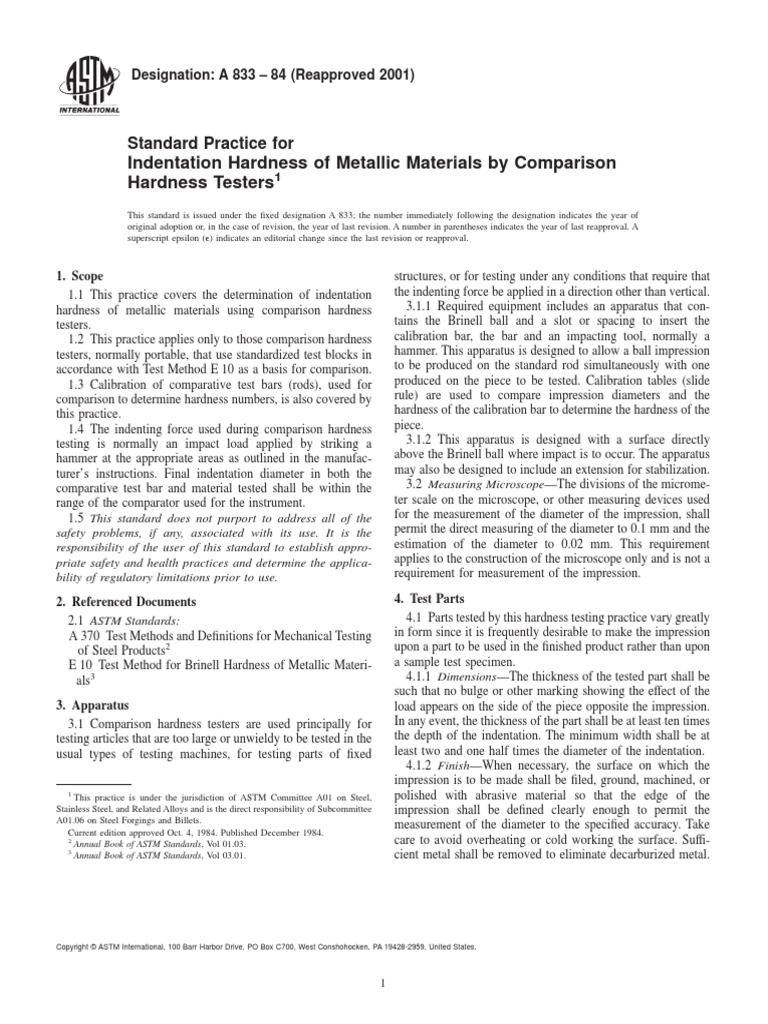 Astm A 833 PDF | PDF