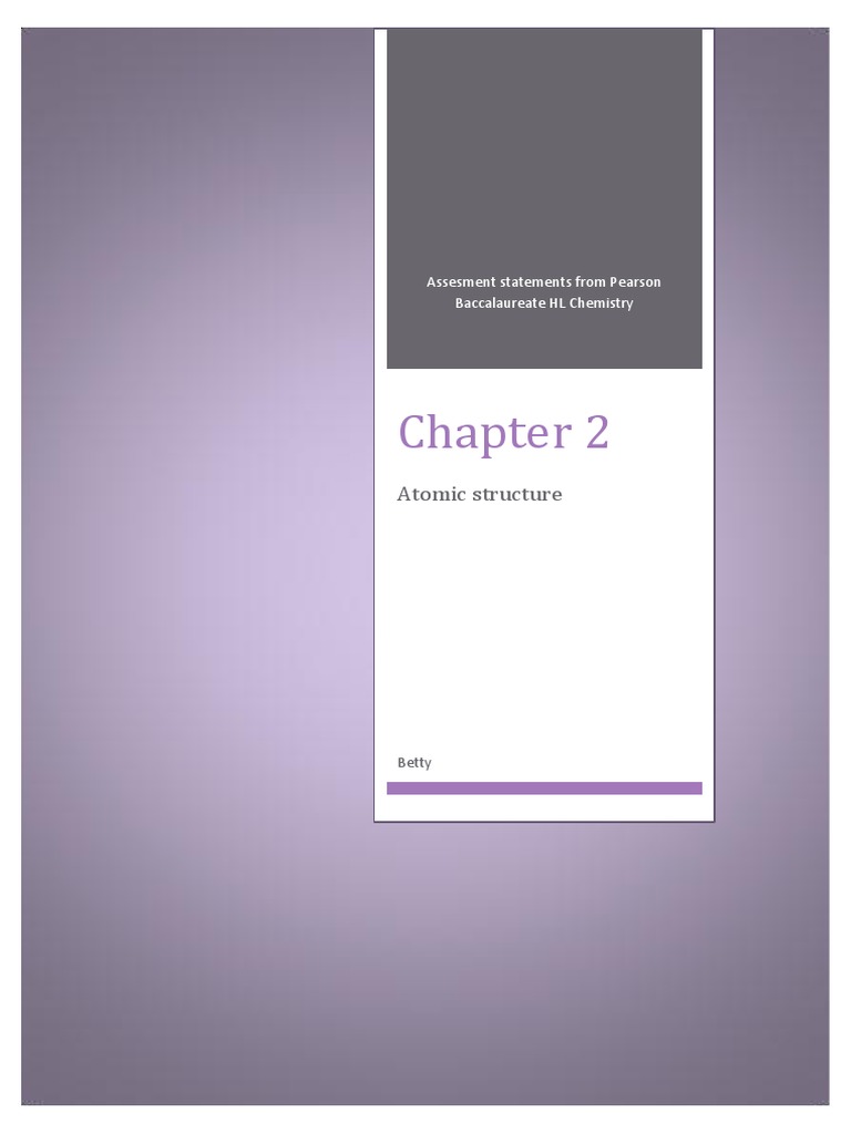 Chapter 2 Atomic Structure | PDF | Atomic Orbital | Emission Spectrum