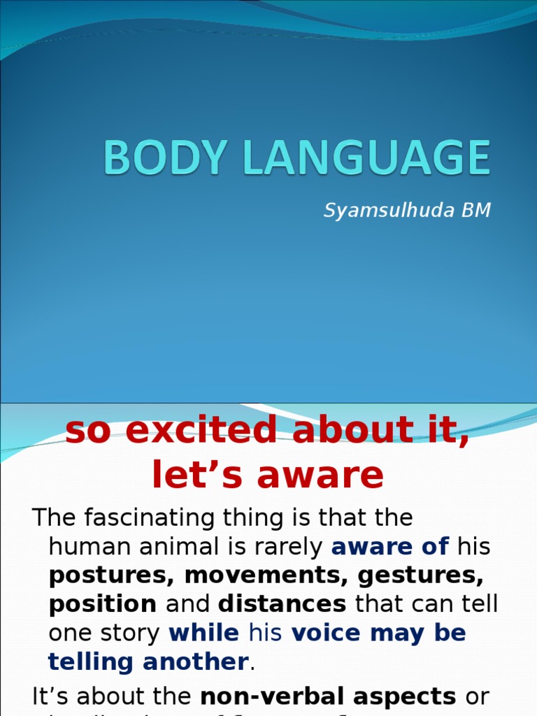 Body Language | PDF | Body Language | Gesture