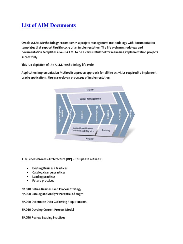 Oracle AIM Docs | PDF | Inventory | Business Process