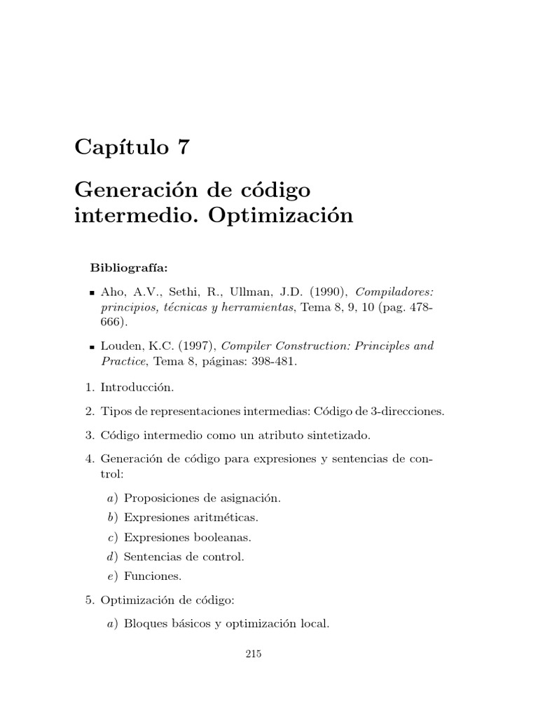 Código Intermedio y Optimización | PDF | Compilador | Ciencias de la Computación