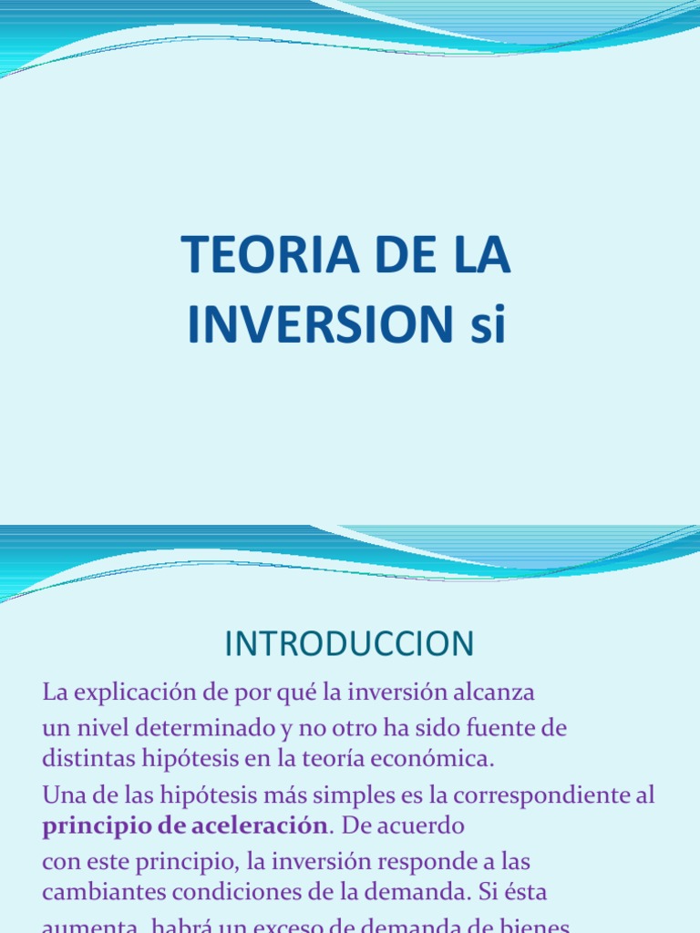 Diapositiva Teoria de Inversion | Compartir (Finanzas) | Inversiones | Prueba gratuita de 30 ...
