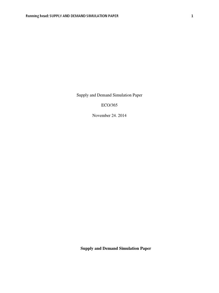 Supply and Demand Simulation | PDF | Supply And Demand | Demand