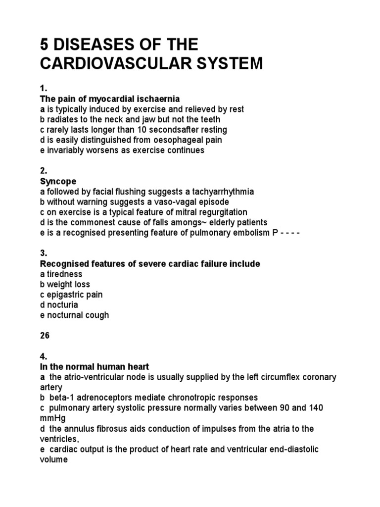 Diseases of The Cvs | PDF | Heart | Congenital Heart Defect