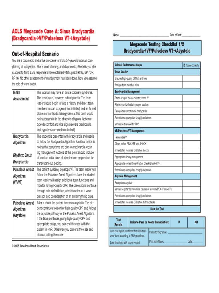 ACLS Test Sinus Bradycardia | PDF | Cardiopulmonary Resuscitation ...