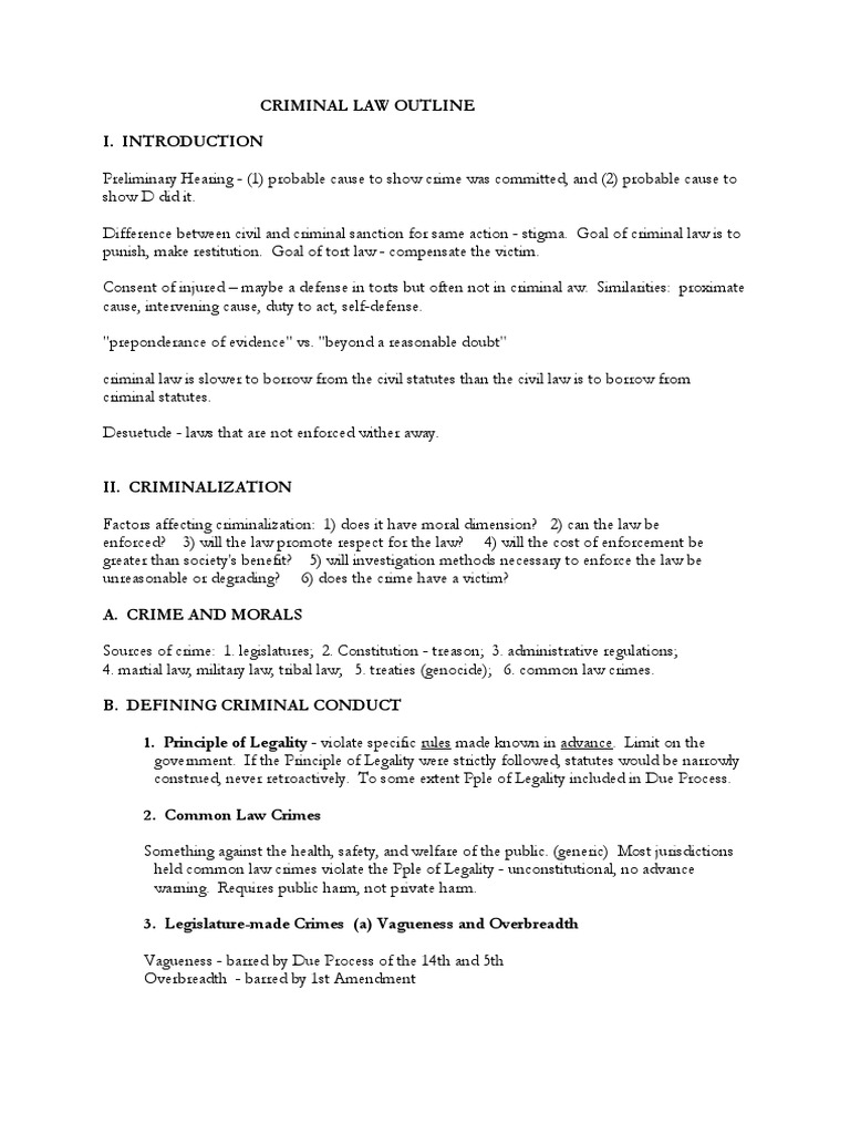 Criminal Law Fundamentals: An Overview of Key Concepts Regarding ...